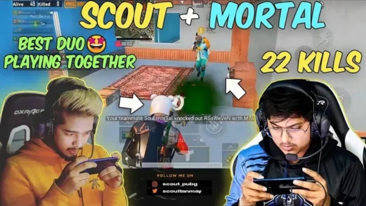 MORTAL + SCOUT BEST DUO PLAYING TOGETHER CLASSIC MATCH I 22 KILLS II ...