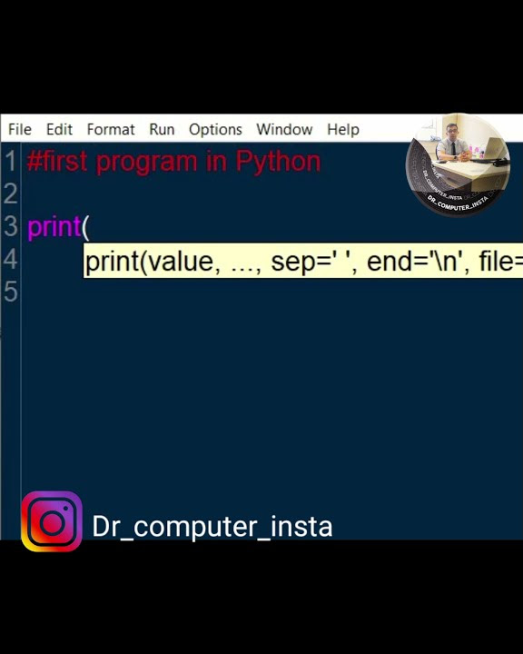Frist program in python - YouTube