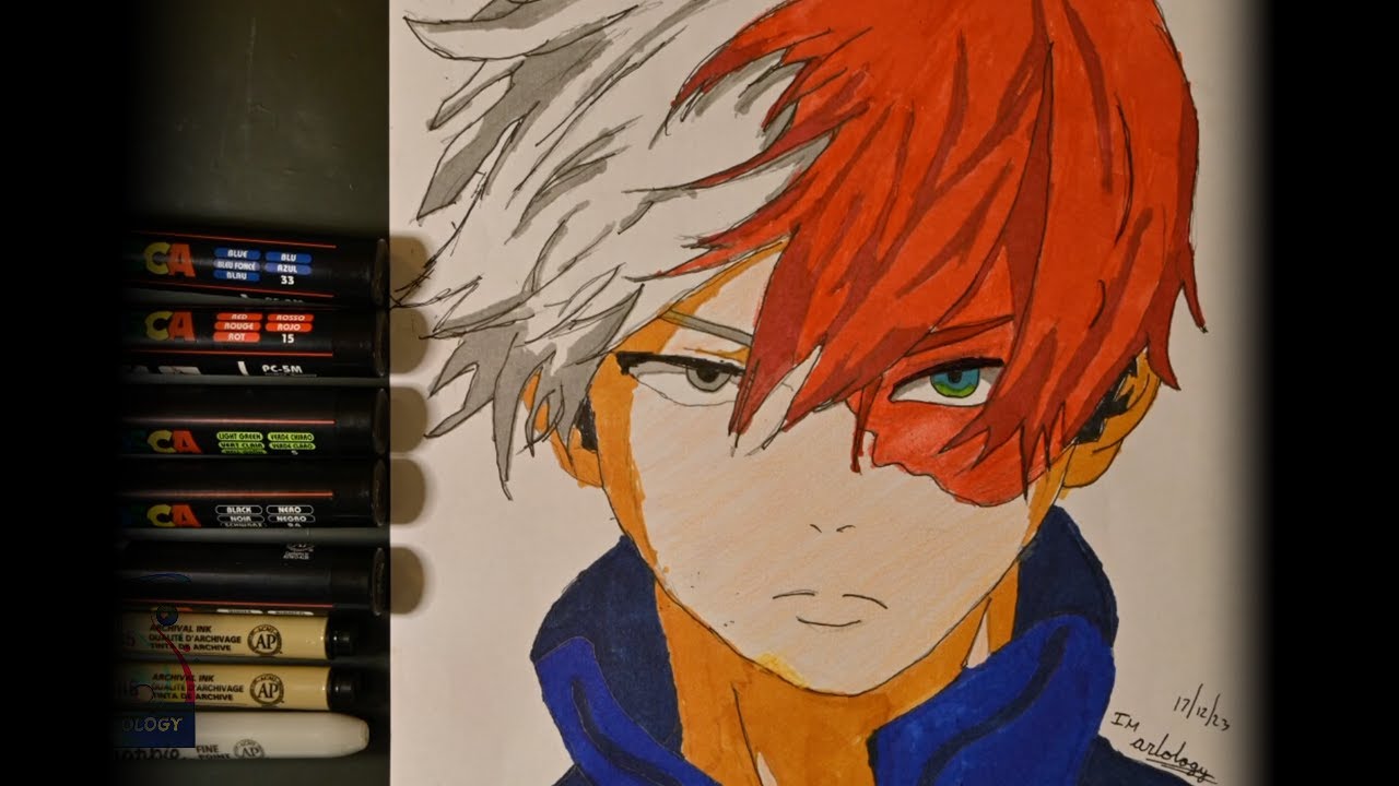 Coloring Shoto Todoroki | My Hero Academia | Ohuhu Art Markers - YouTube
