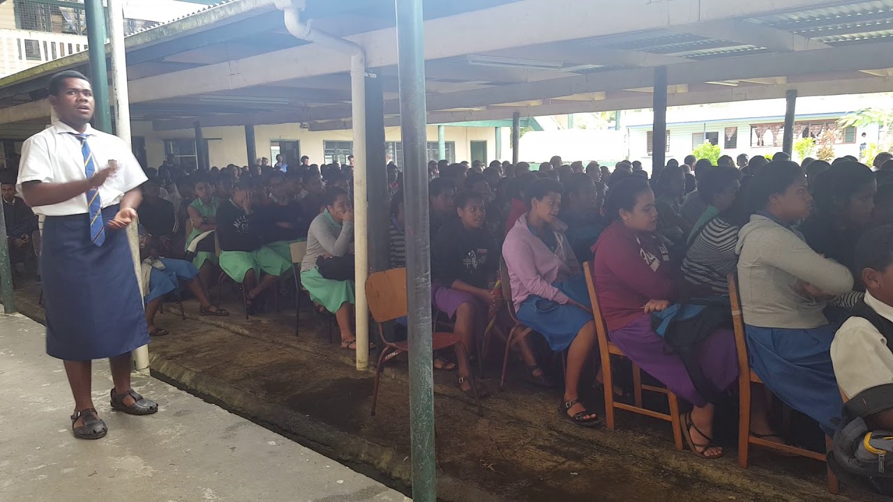 피지 학생 조회 시작 노래 (john wesley in suva, fiji assembly song) - YouTube