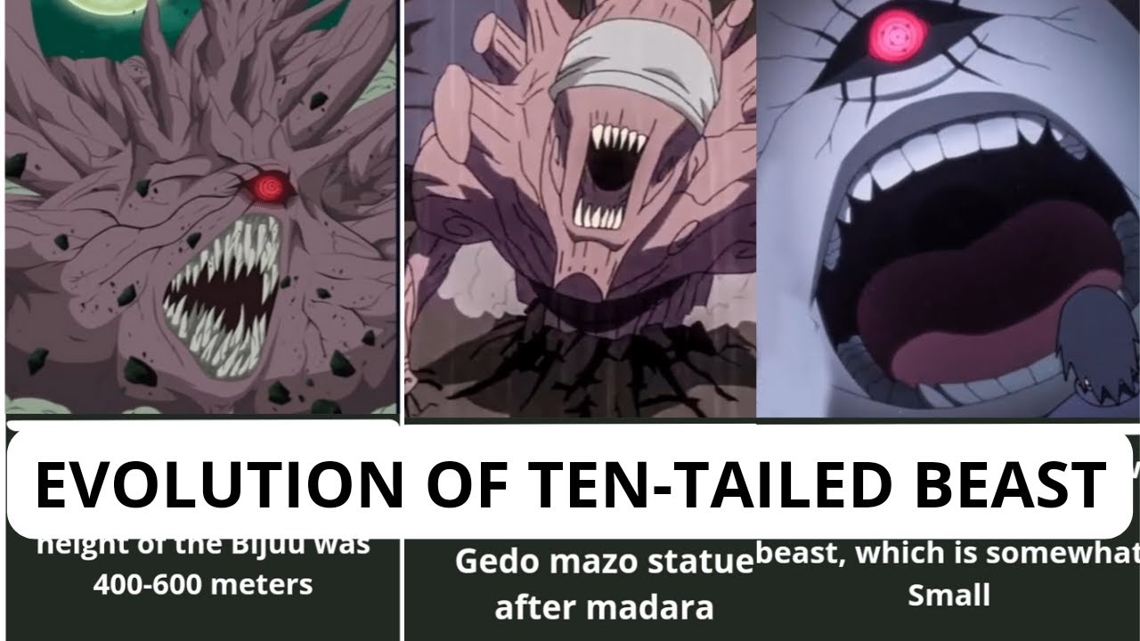 Evolution Of Ten-Tailed Beast - YouTube