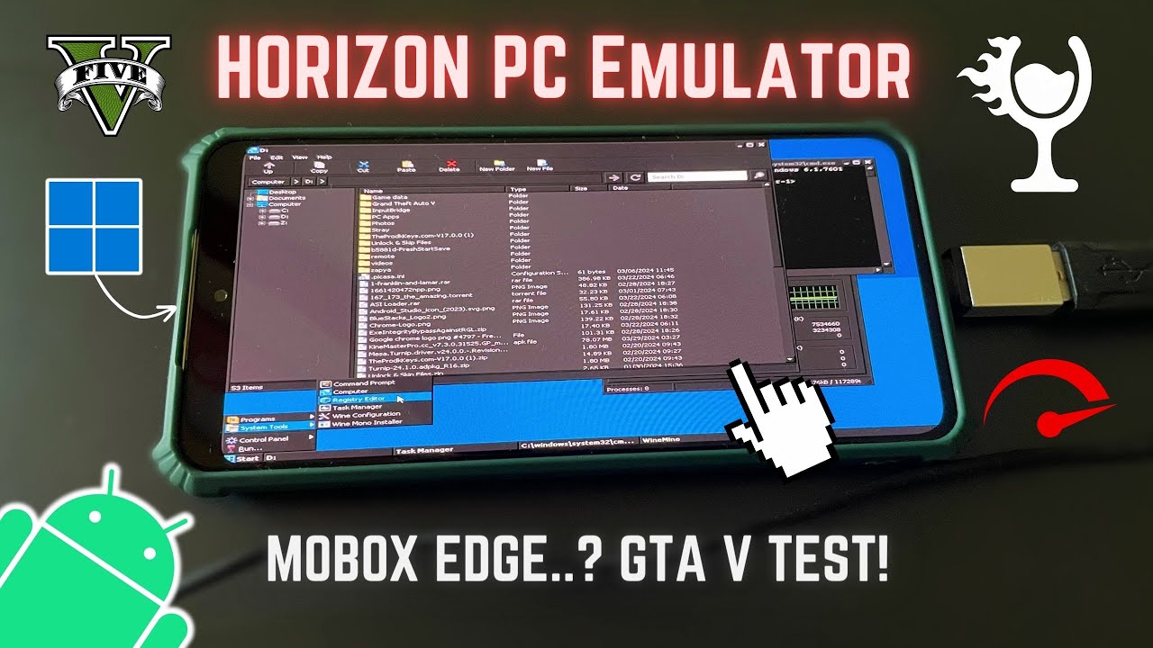 Install HORIZON PC Emulator on Android Setup - GTA V TEST! - YouTube