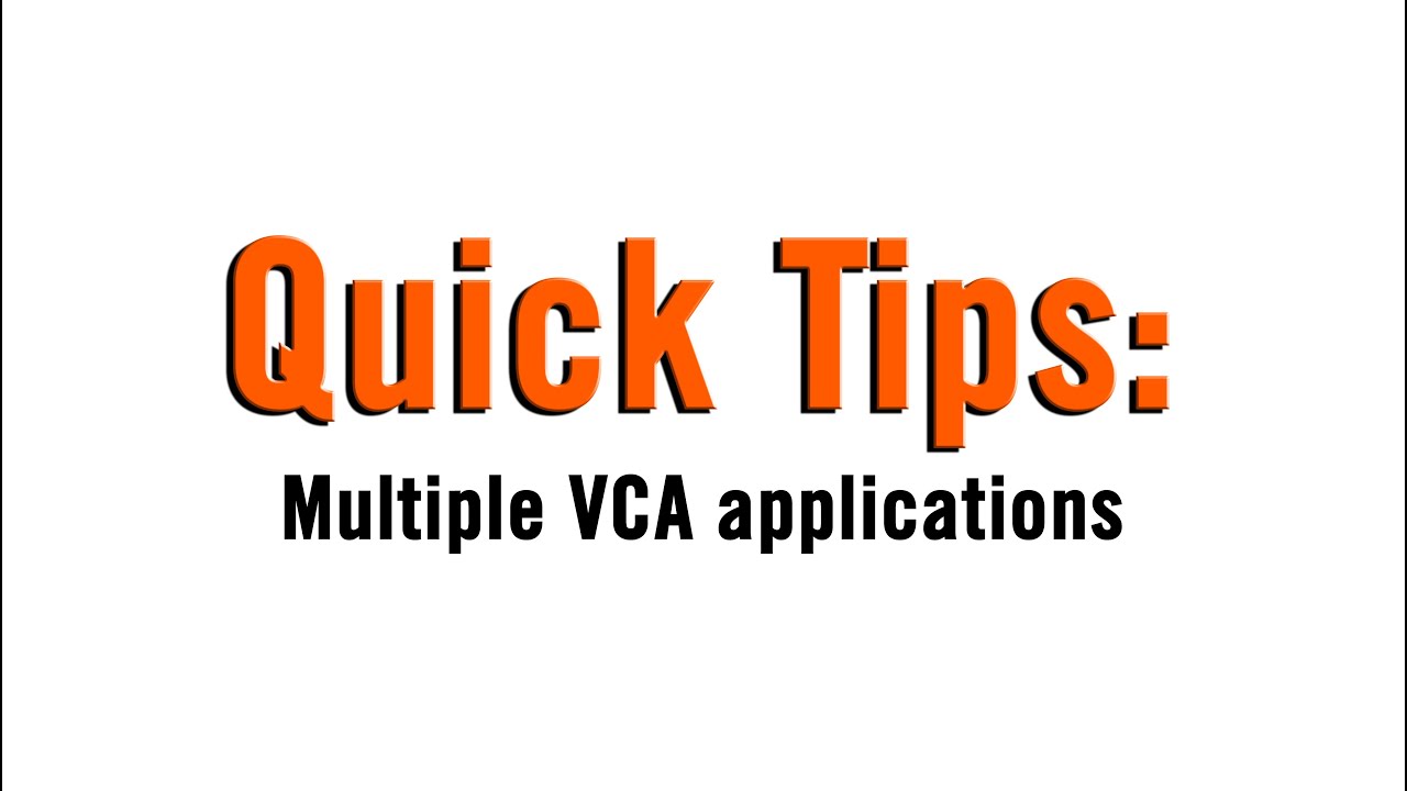 Quick Tips: Multiple VCA Applications - YouTube