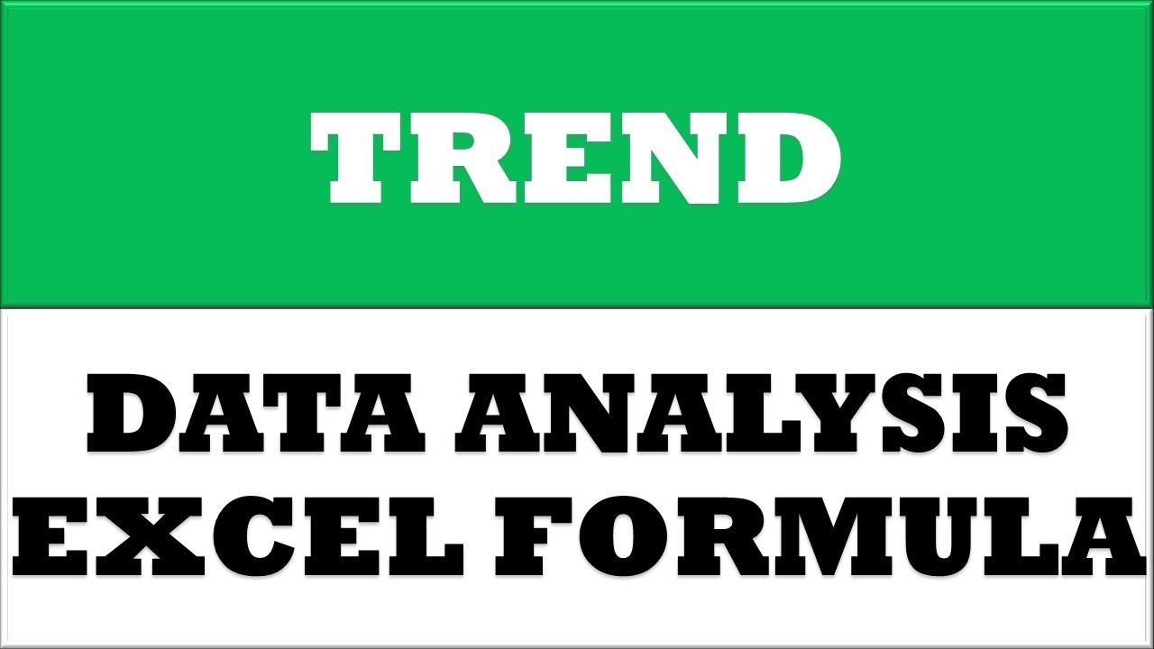 Linear trend | Excel formula for data analysis - YouTube