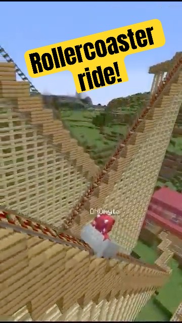 My Minecraft rollercoaster! Building a Theme Park - YouTube