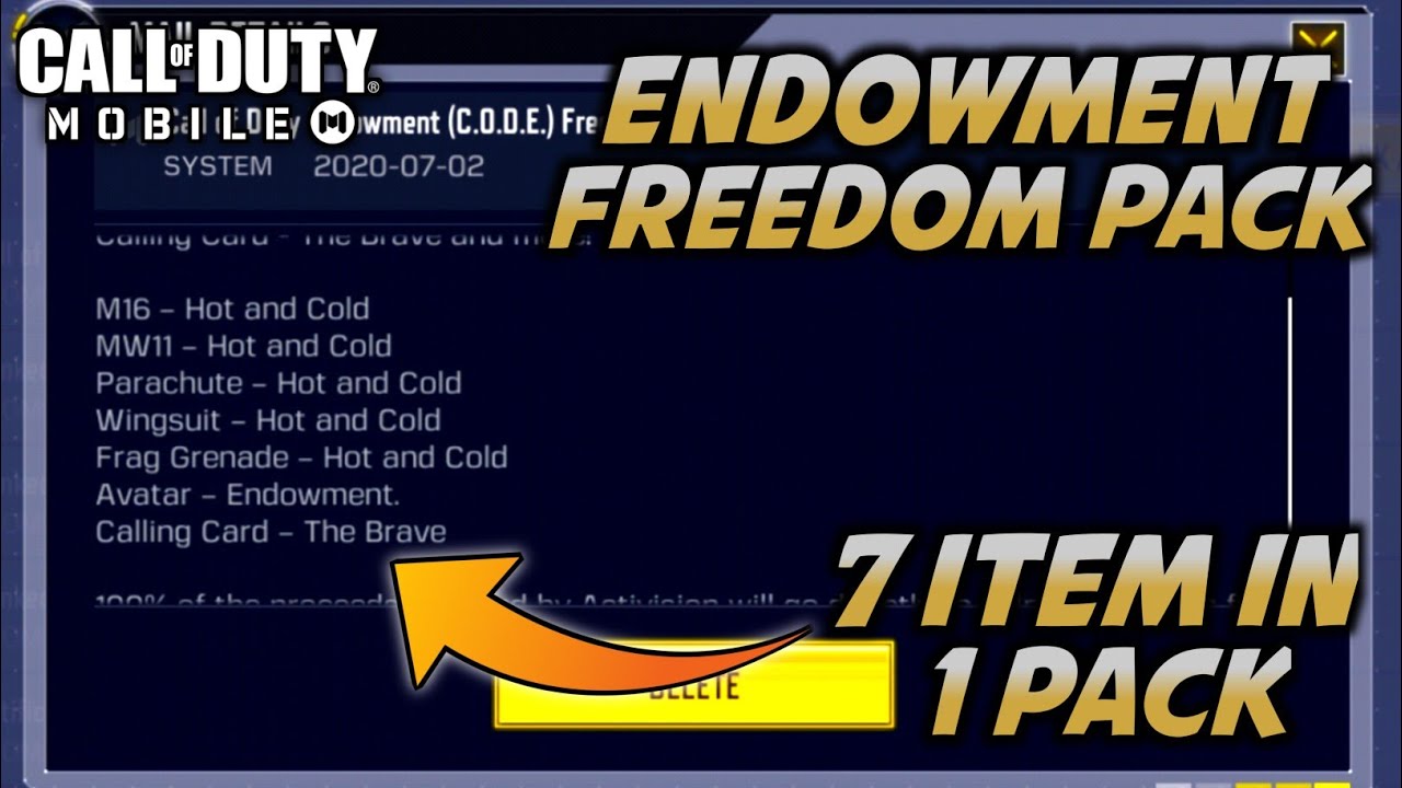 Call Of Duty Mobile *NEW* Endowment Freedom Pack ! Full Explained - YouTube