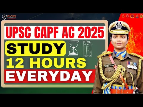 STUDY 12 Hours A Day for CAPF AC EXAM | TIME TABLE FOR CAPF AC EXAM ...