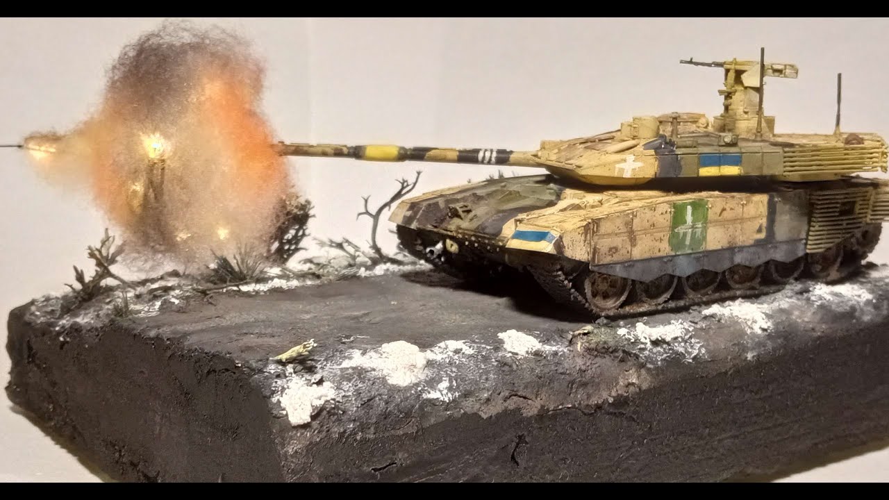 Making A Tank Shooting Diorama!! T-90MS 1/72 Zvezda - YouTube