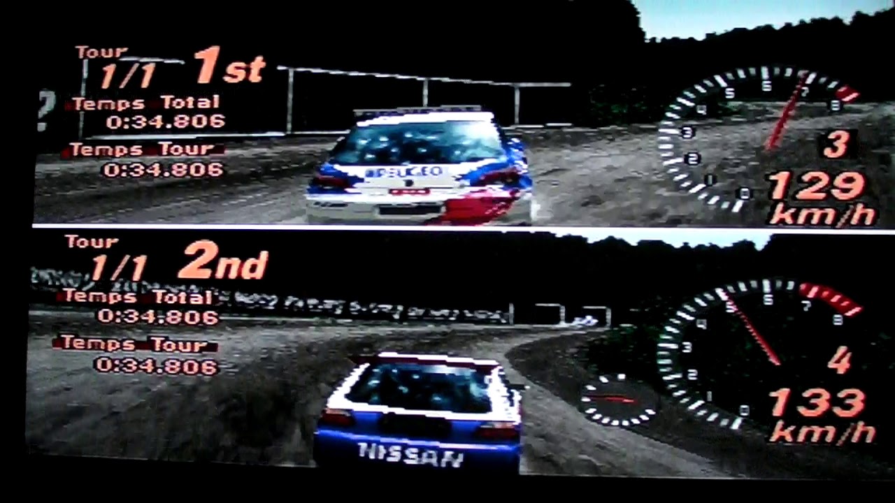 Gran Turismo 2 : Peugeot 306 Rally vs Nissan Pulsar Rally - YouTube