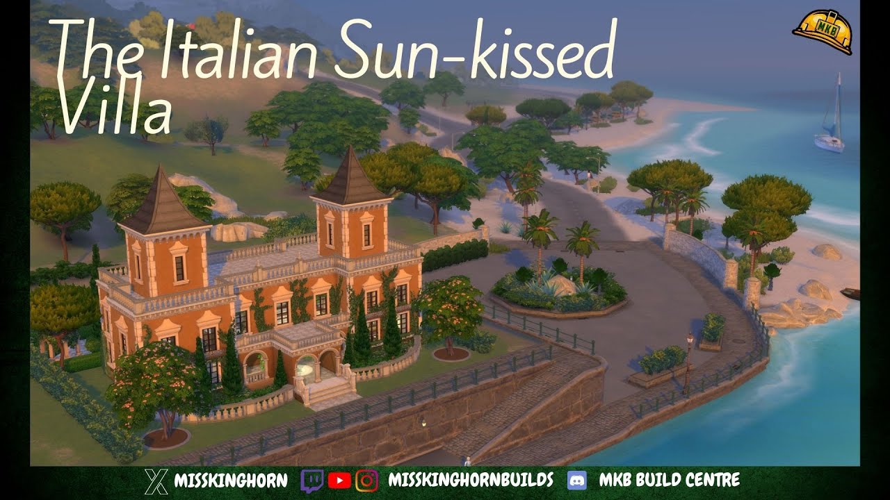 The Italian Sun Kissed Villa | The Sims 4 | Speed Build | NO CC - YouTube