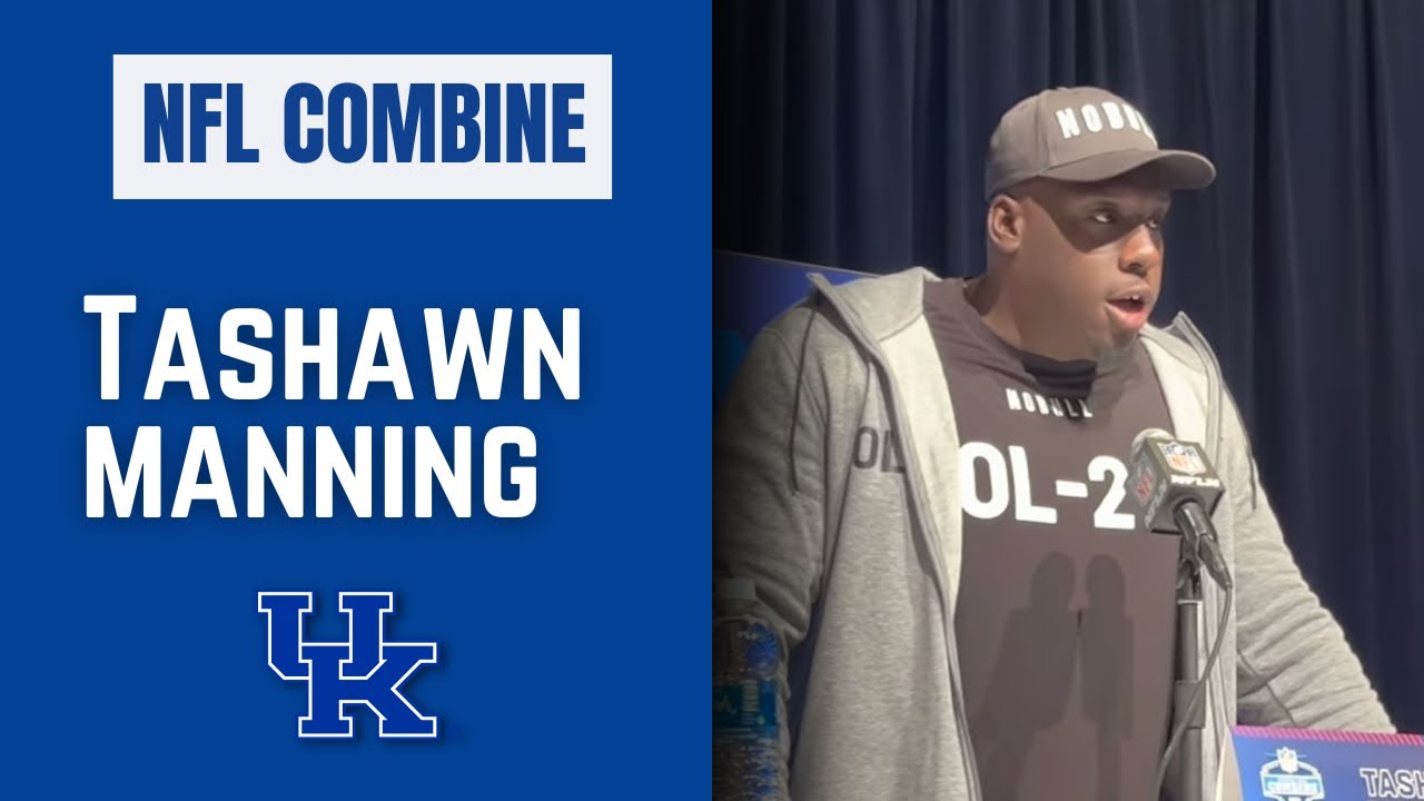 Tashawn Manning, Former Kentucky Offensive Lineman, at 2023 NFL Combine ...