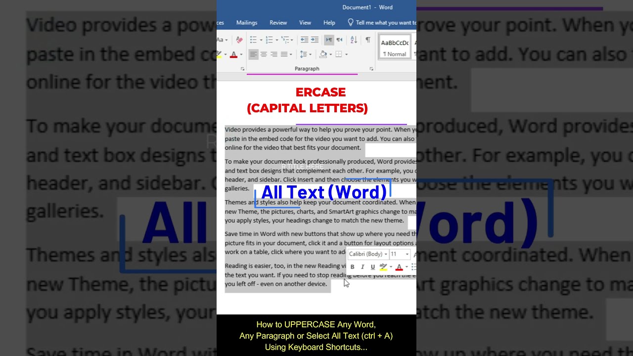 How To UPPERCASE Any Word Text In Ms Word Uppercase Keyboard Shortcut How To UPPERCASE Any Word Text In Ms Word Uppercase Keyboard Shortcut