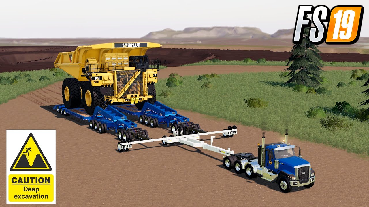 FS19 MOVE THE HUGE CAT 795F AT YUKON RIVER VALLEY MAP FARMING SIMULATOR ...