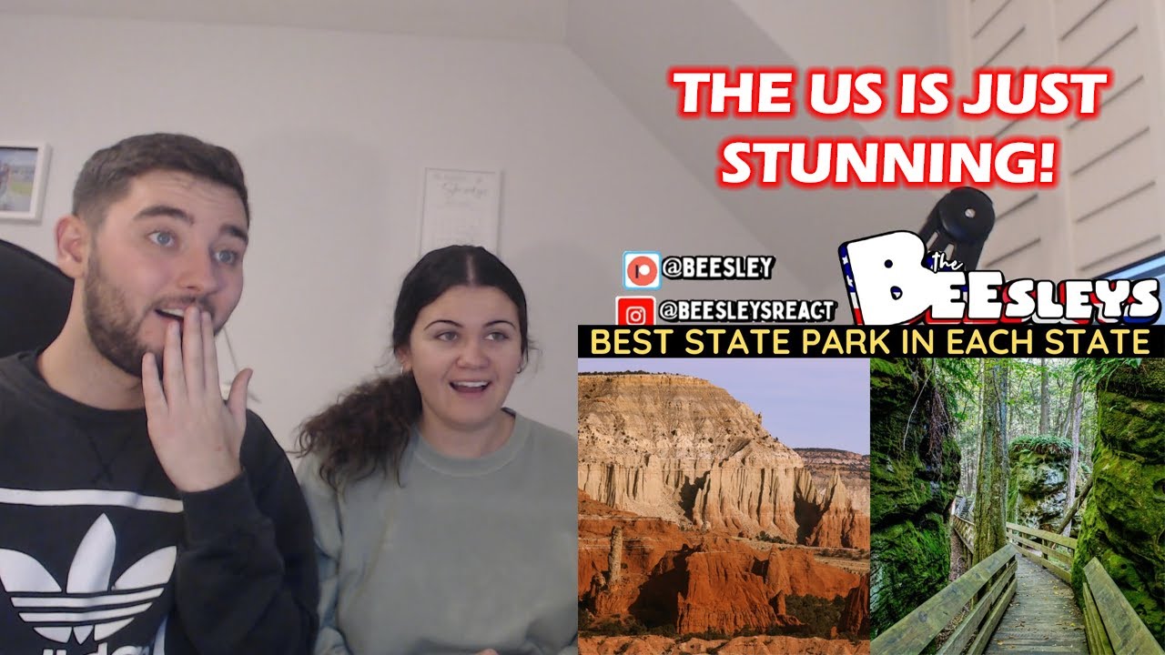 British Couple Reacts to The Best State Park in Each State - YouTube