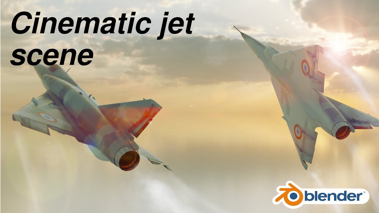 Cinematic jet scene (Blender) - YouTube
