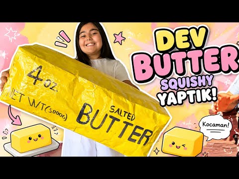 ‼️DEV BUTTER SQUİSHY YAPTIK😍BUNU YAPMAK ÇOK ZOORR ‼️‼️squishy yapım videosu 🌈 Etkinlik Videosu