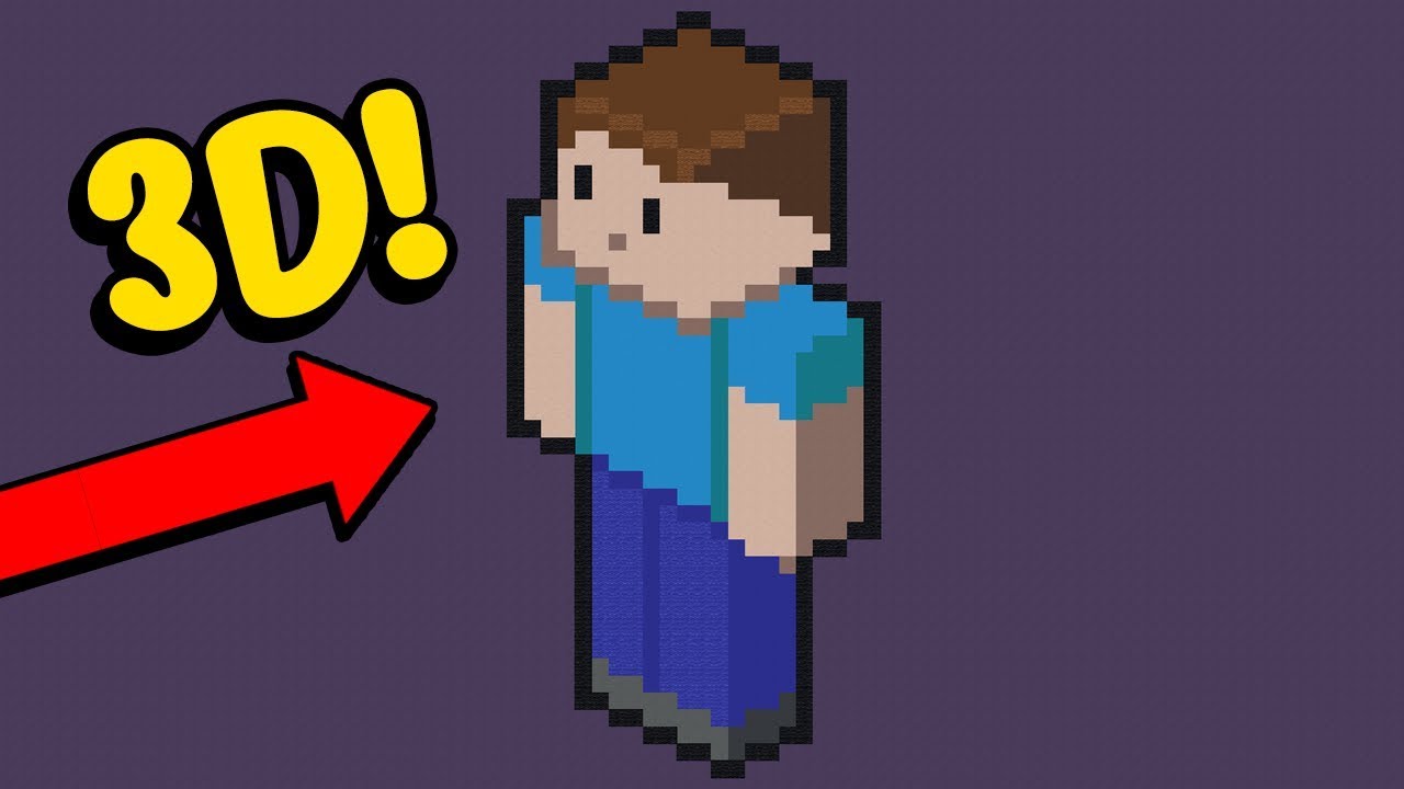 Minecraft: EU FIZ UMA PIXEL ART EM 3D!!! (BUILD BATTLE) - YouTube