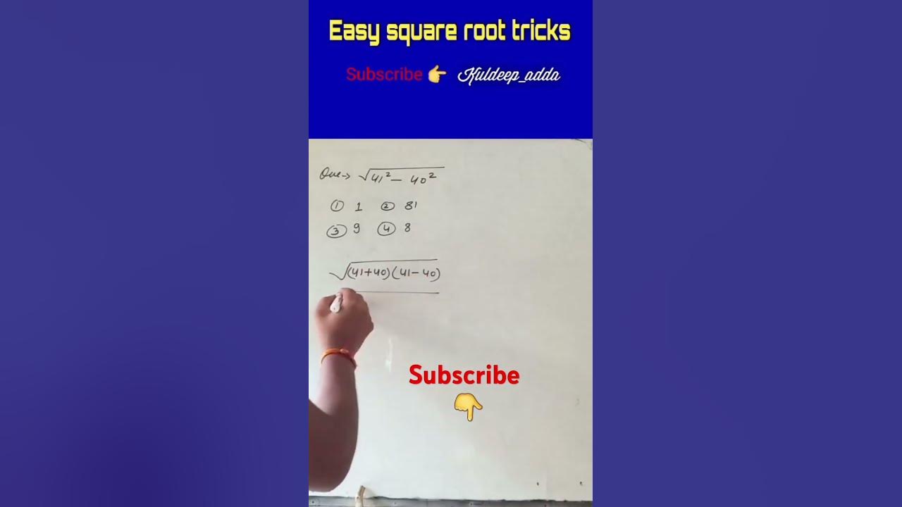 easy square root tricks - YouTube