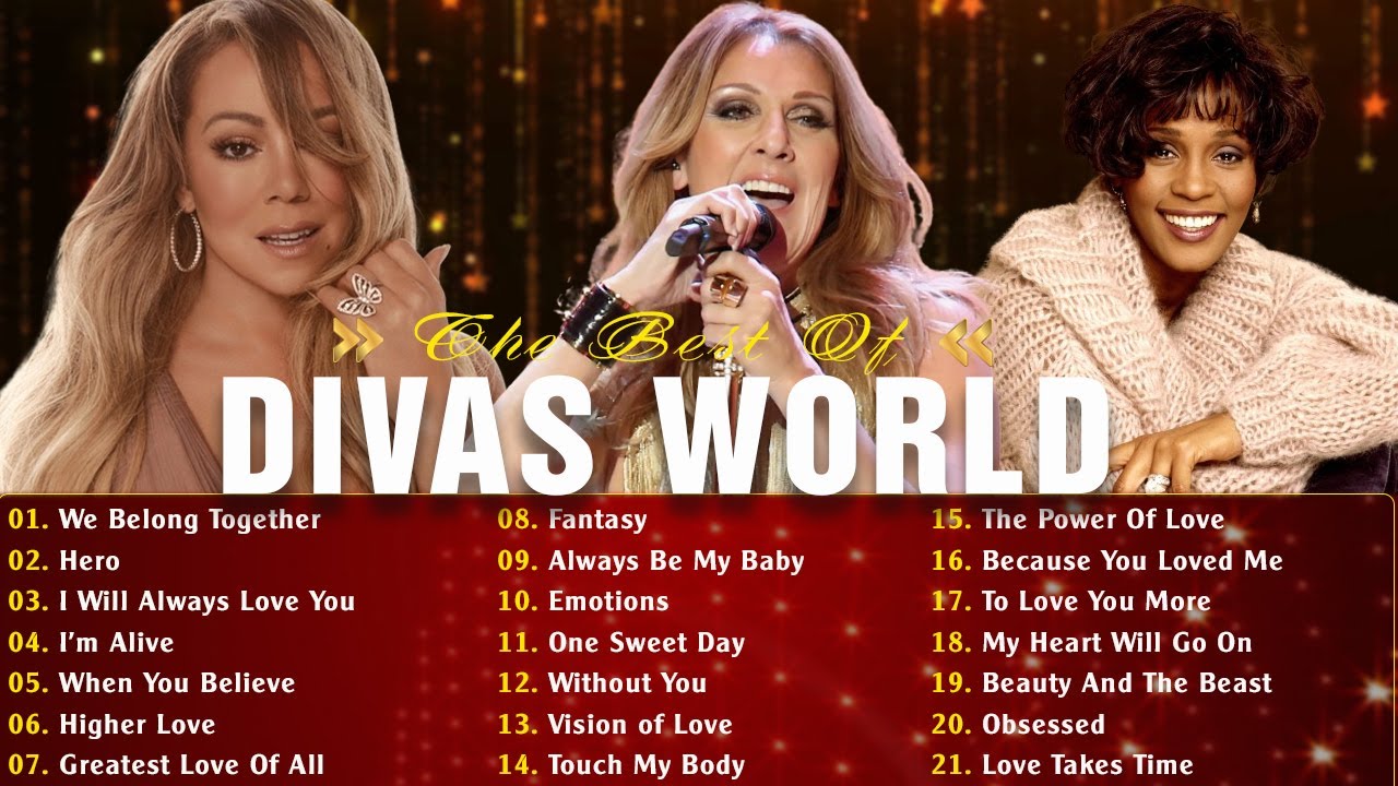 Celine Dion, Whitney Houston, Mariah Carey, Greatest Hits playlist🌹Best ...