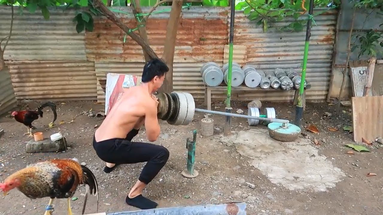 Poor Man's Gym - Homemade Gym Equipment - YouTube