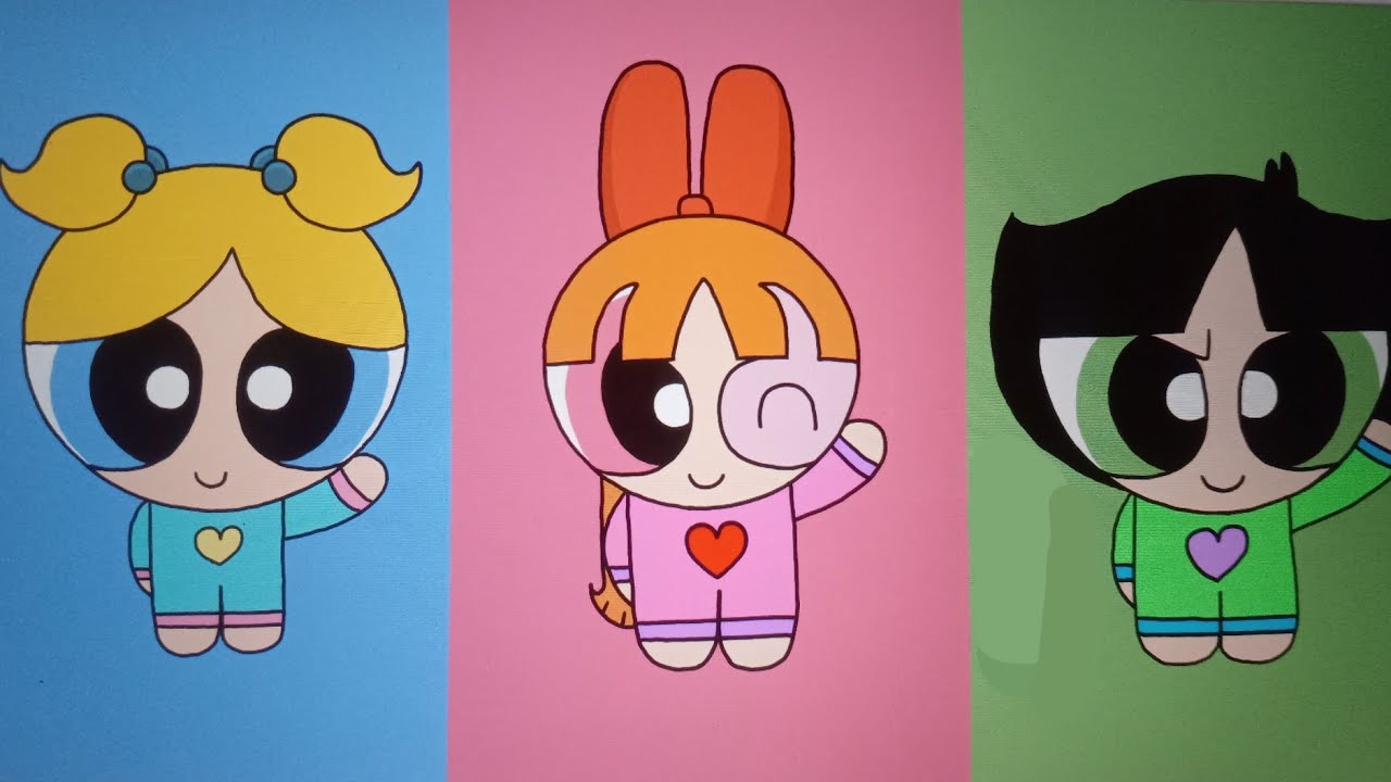 PPG Drawings: 2016 Powerpuffs Wearing Their PJ'S (For @HeavyStarland ...
