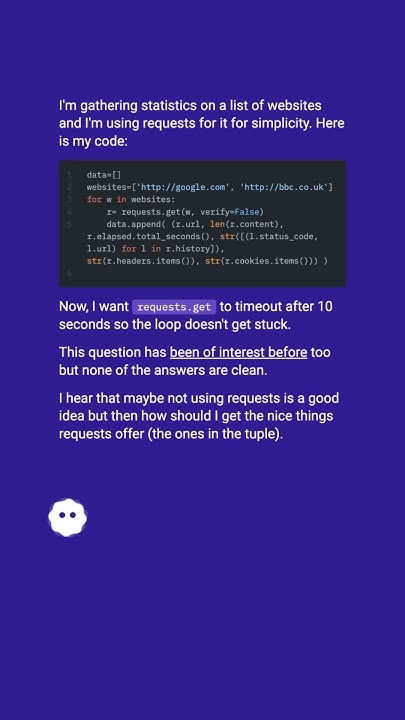 Timeout for python requests.get entire response #shorts - YouTube