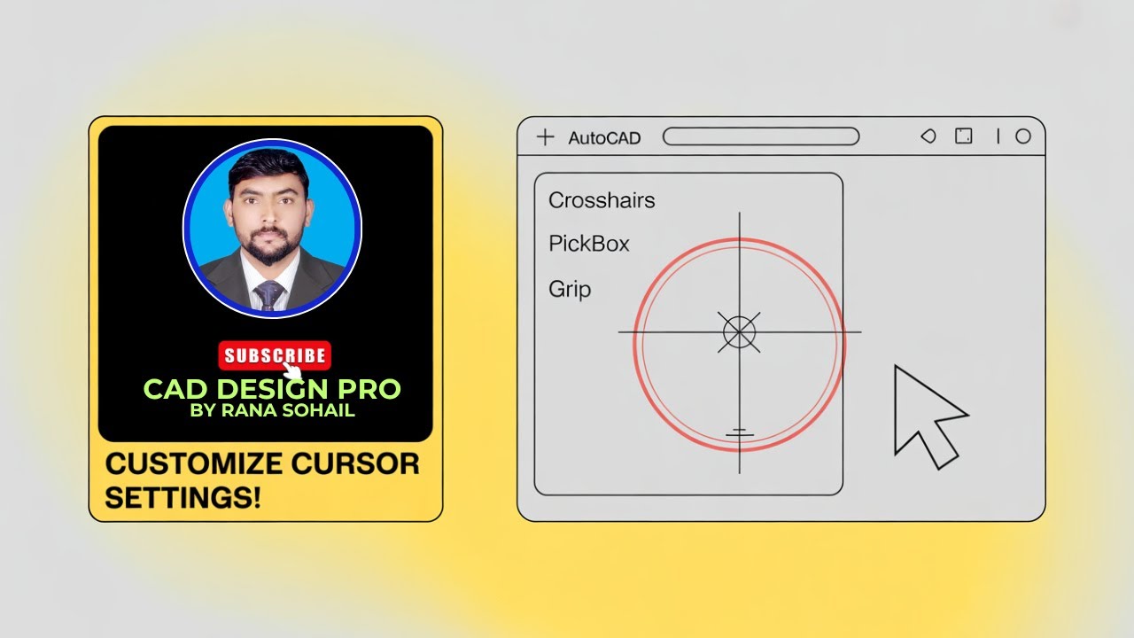 🎯 How to Change Crosshairs, Pickbox, Grip Size & Color in AutoCAD # ...