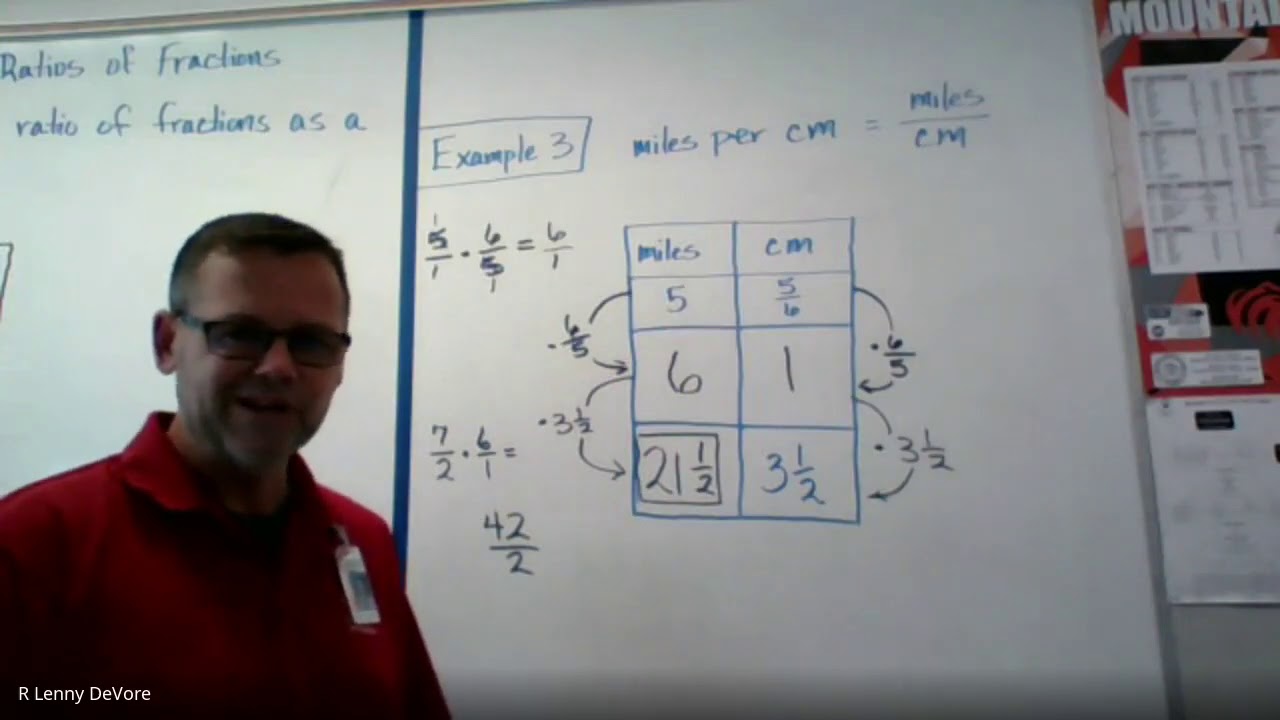 2.2 Math 7 - Determine Unit Rates with Ratios of Fractions - YouTube