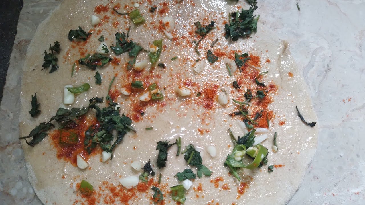 chilli garlic paratha recipe restaurant style recipe garlic paratha by ...