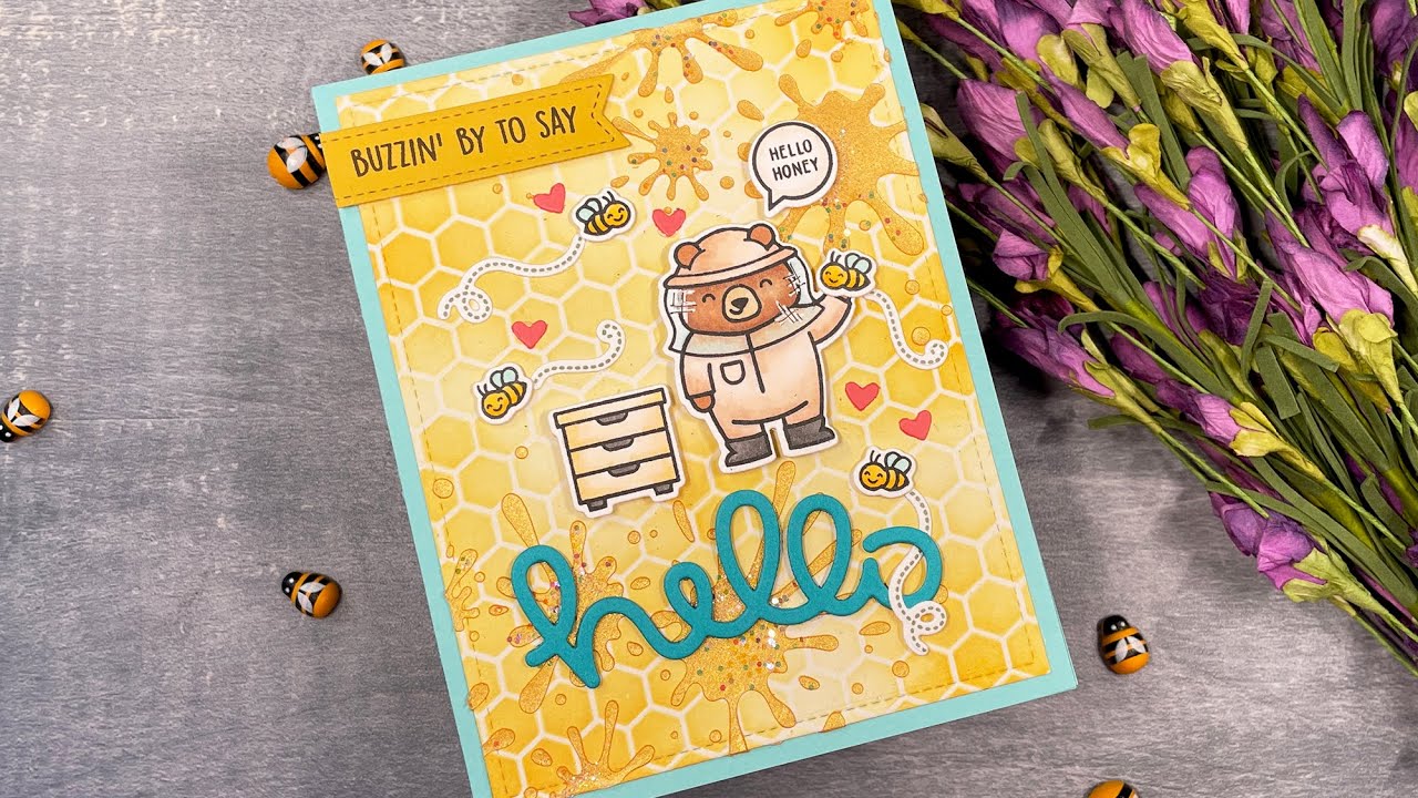 Layering stencils on a card with Chari - YouTube