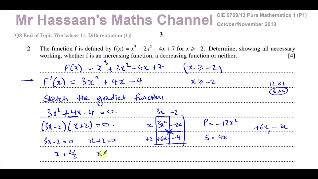 [8] CAIE, 9709/13/O/N/18 Pure Maths 1, Nov 2018 Paper 13, Q2 ...