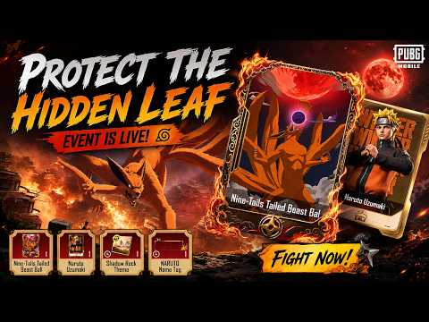 PUBGM Protect The Hidden Leaf Event Guide! Get Naruto Card & Exclusive Rewards 🔥