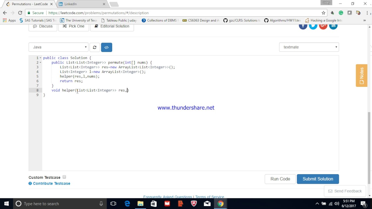 Leetcode 46 Permutations Youtube 3680