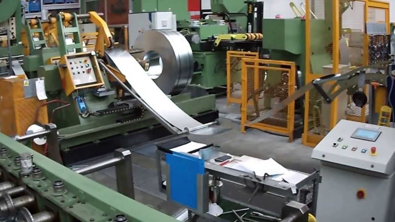 Pre-punching/blanking + roll forming line 1st - YouTube