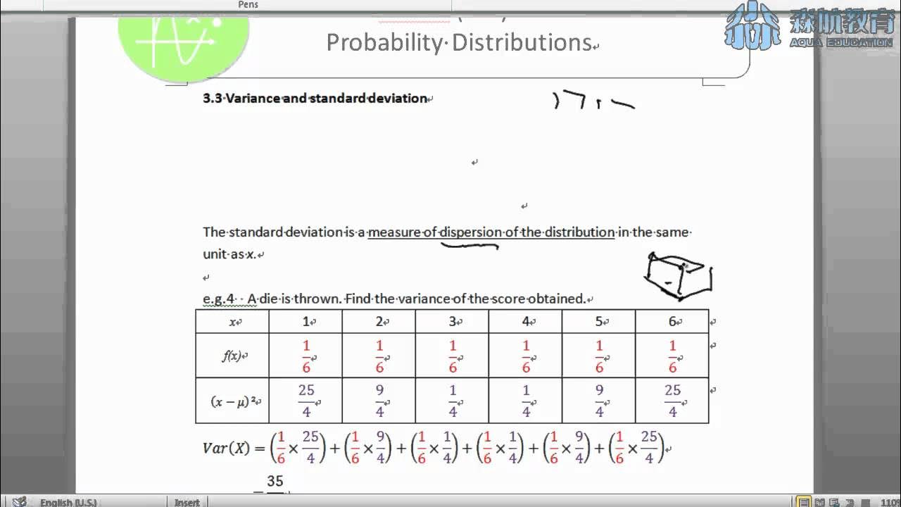 淼航教育 Aqua Education : HKDSE M1 Lesson 6 - Discrete Probability - YouTube