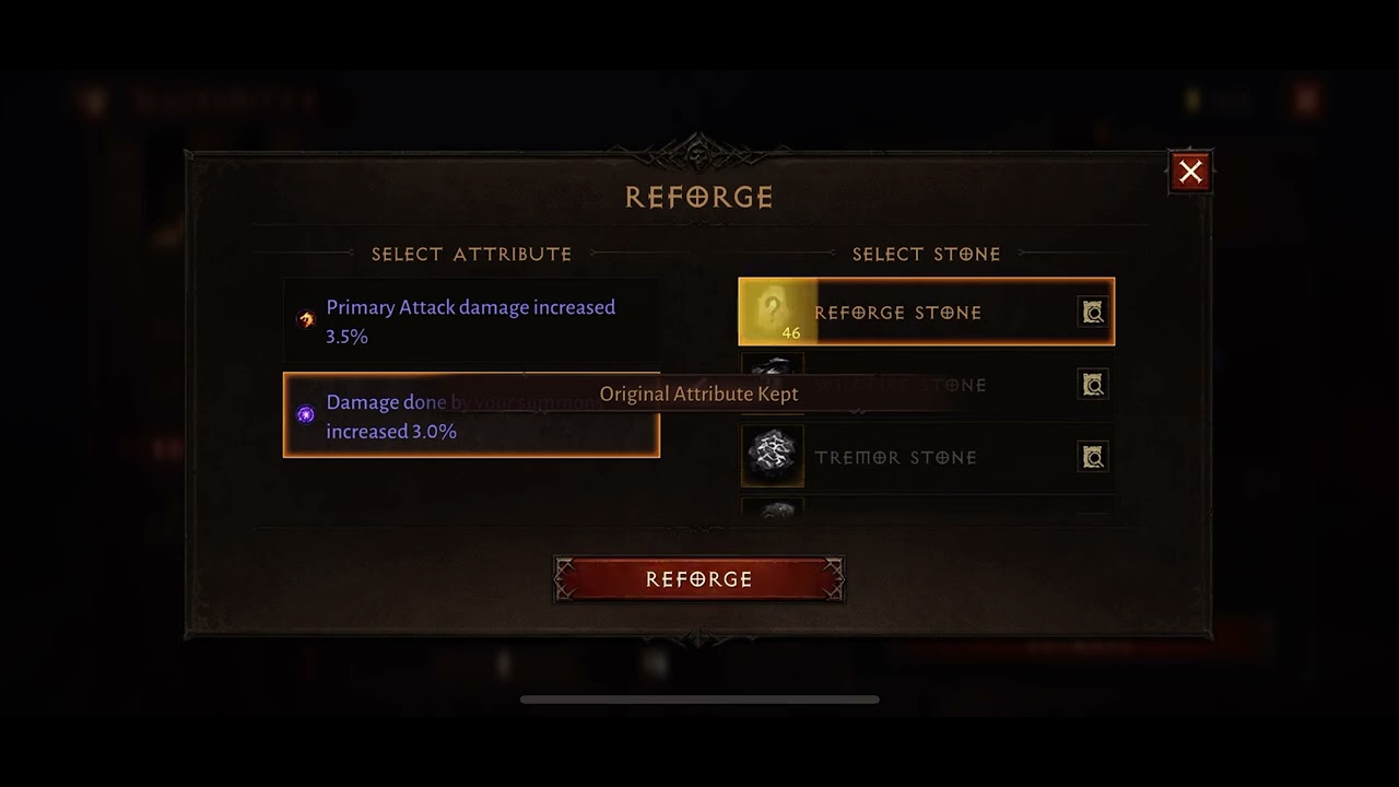 Diablo Immortal || 88 Reforge Stone for Family Bonuses - YouTube
