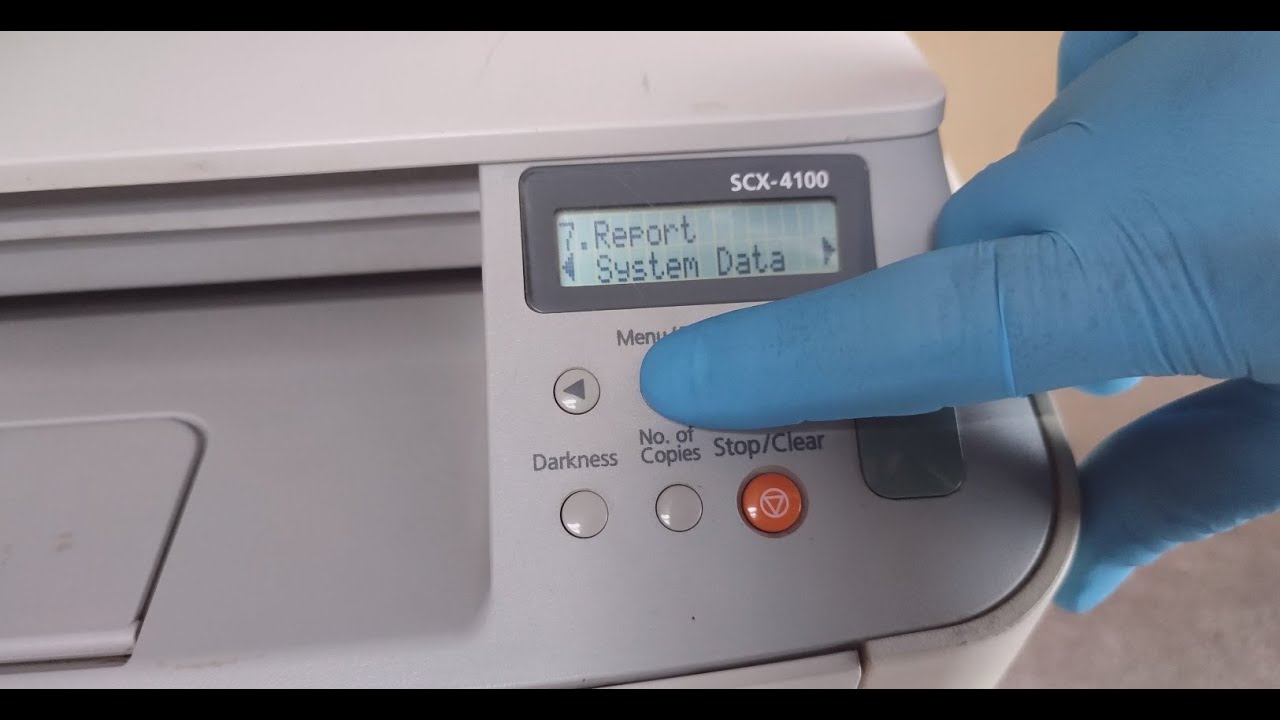 HOW TO PRINT SELF TEST PAGE ON SAMSUNG SCX-4100, CONFIGURATION REPORT ...