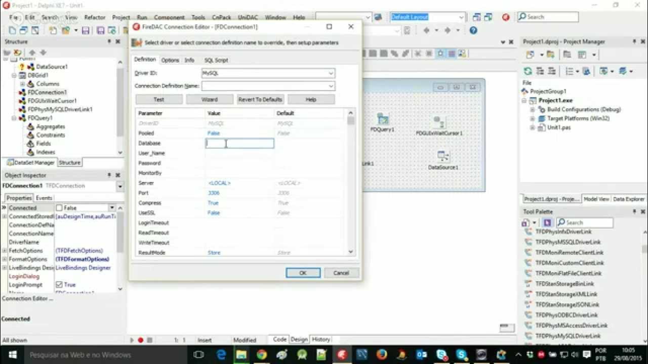 Delphi + Mariadb + firedac - YouTube