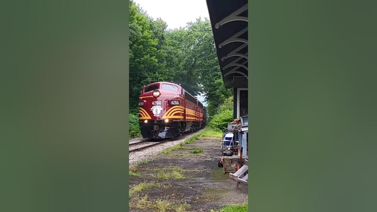 Conway Scenic Extra B&M 4266 and 4268 passes Glen-Jackson Station #train #railroad - YouTube