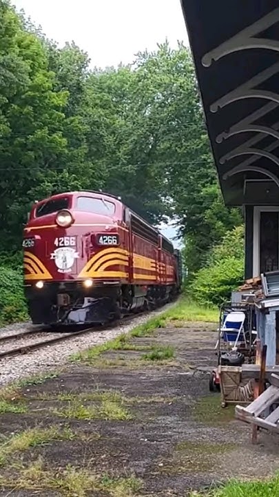 Conway Scenic Extra B&M 4266 and 4268 passes Glen-Jackson Station #train #railroad - YouTube