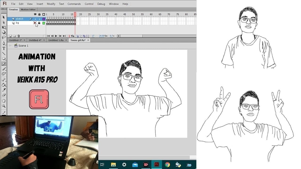 Animation with VEIKK a15 pro | Animation with Adobe flash | Animation ...