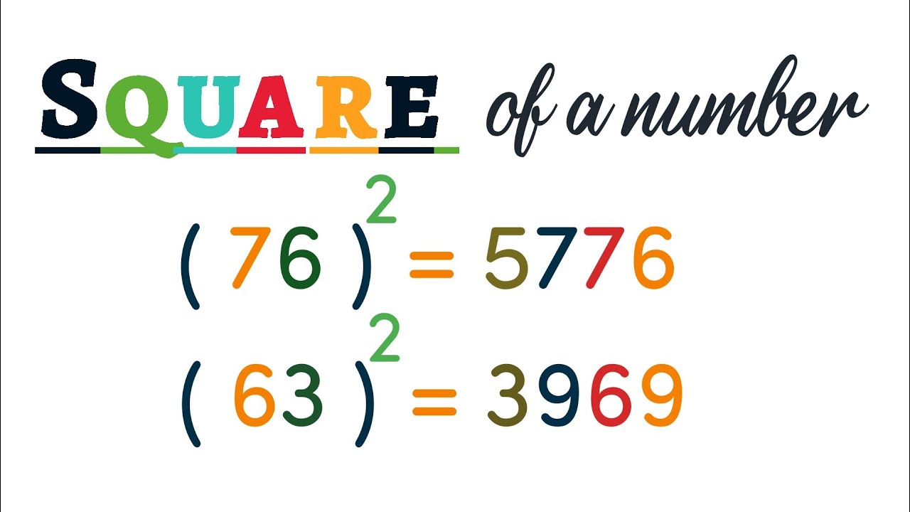 Square of a number - YouTube