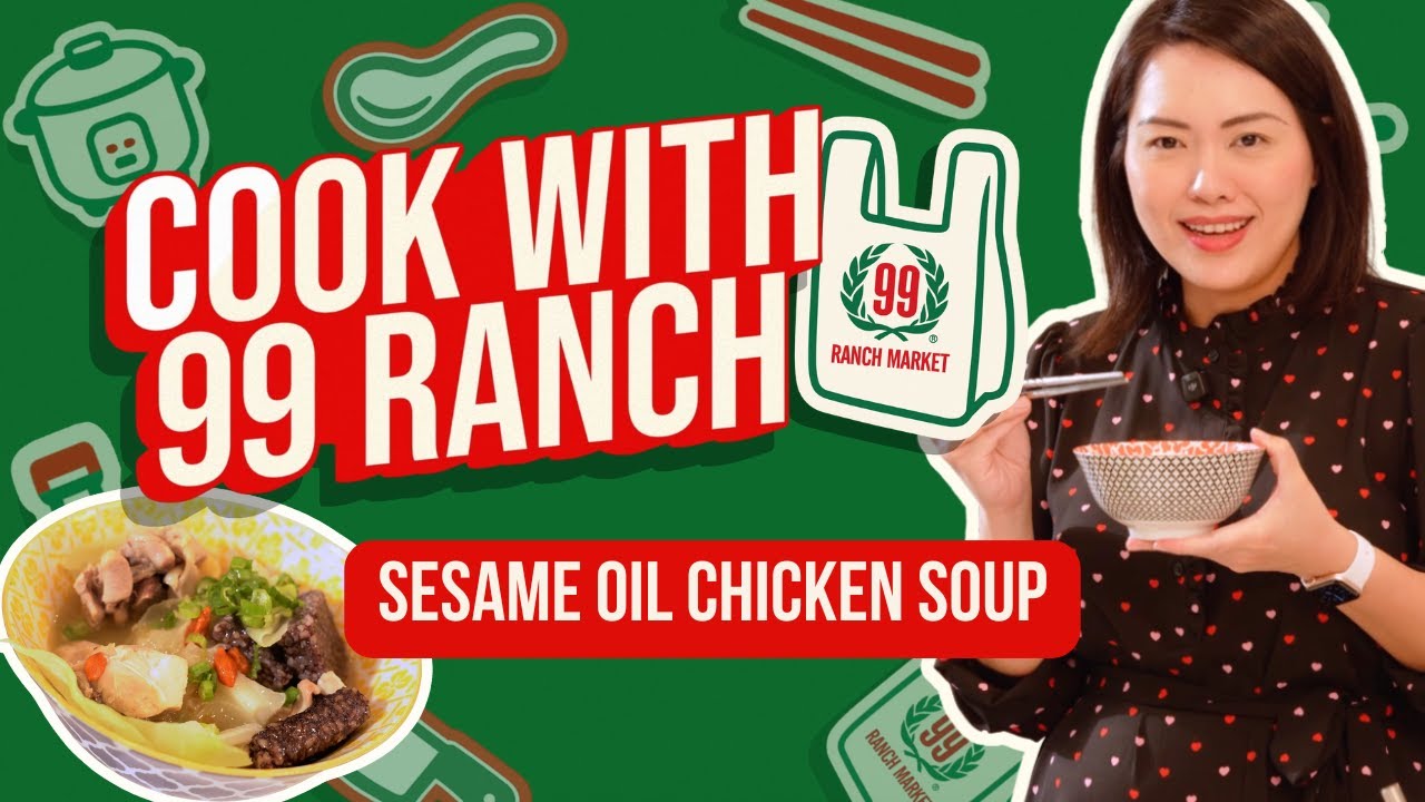 【COOK WITH 99 RANCH EP 2】Emily Makes Sesame Oil Chicken Soup - YouTube