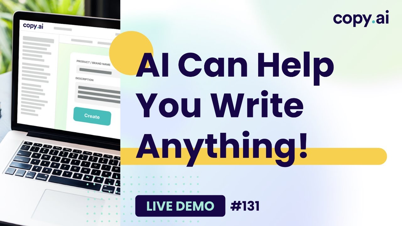 Copy.ai Live Demo #131: AI Can Help You Write Anything! - YouTube