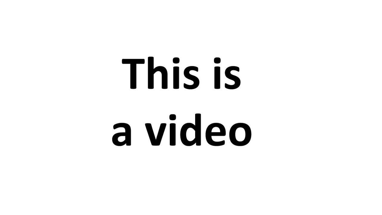 This is a video - YouTube