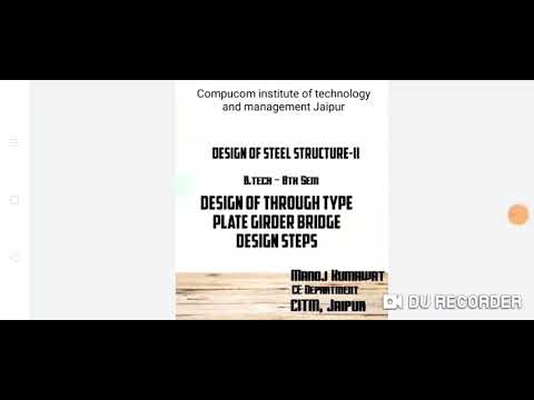Design steps of Through type plate Girder Bridge - YouTube