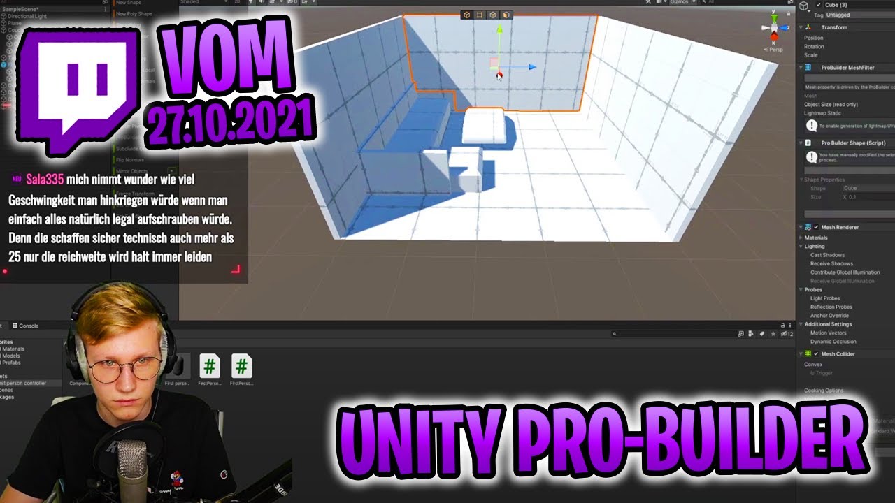 🟣 Zimmer in Unity ProBuilder modellieren | Twitch-Stream vom 27.10.2021 - YouTube