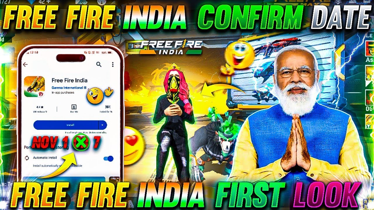 FREE FIRE INDIA LAUNCHING NEW DATE🤩🤩#freefire#freefireindia #ff# ...