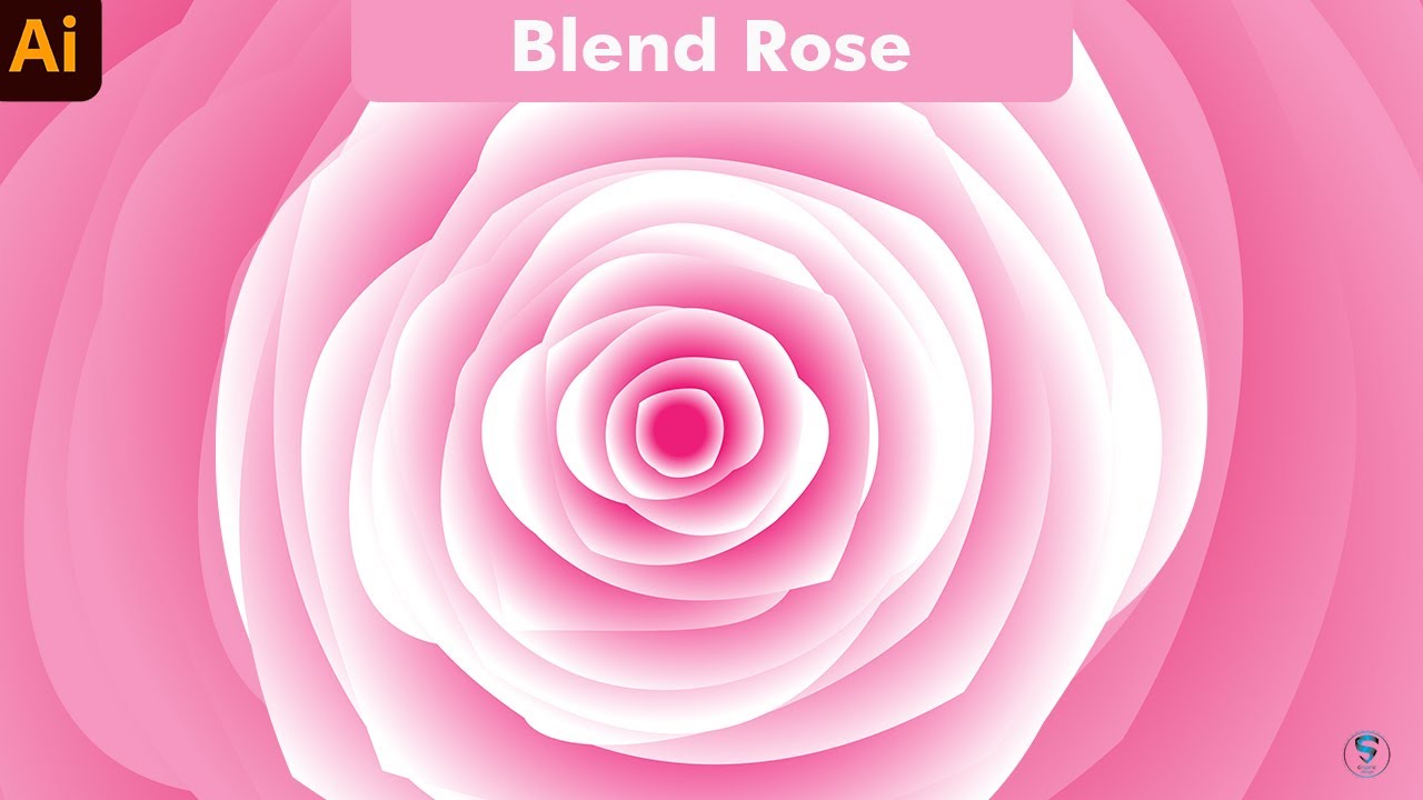 HOW TO CREATE ROSE in Adobe Illustrator | BLEND TOOL MAGIC | S Graphic ...