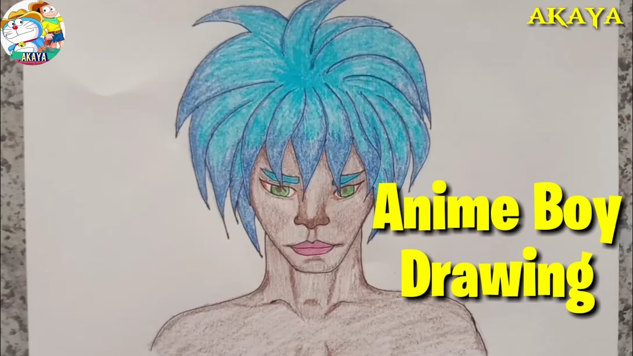 how to draw a cute anime boy drawing /step by step drawing/easy way to ...